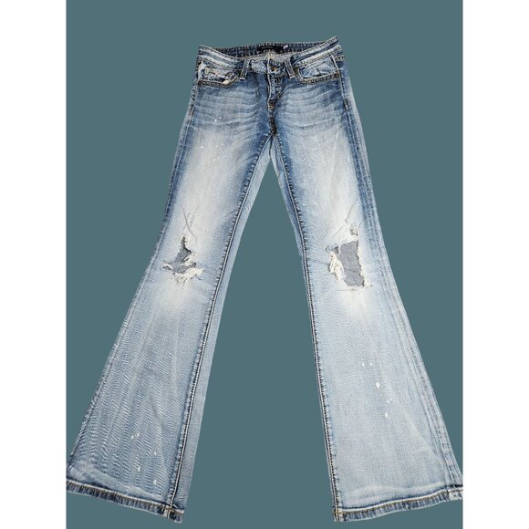 Vigoss | Jeans | Vigoss Distressed Slightly Flare Patch Pockets Jeans ...